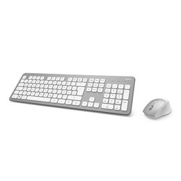 Hama Funktastatur-/Maus-Set "KMW-700", Silber/Weiß, QWERTZ DE