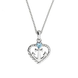 Zeeme Silber Halskette 925/- Sterling Silber Zirkonia blau 45cm Glänzend