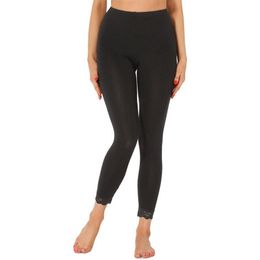 Merry Style Leggings Damen 7/8 Hose mit Spitze MS10-342 (1-tlg) aus Viskose