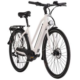 HOLLANDIA Alu E-Citybike Damen Mantova 28'' E-Bike weiß 250 Watt Li-Ion 36V/10,4 Ah 7 Gänge