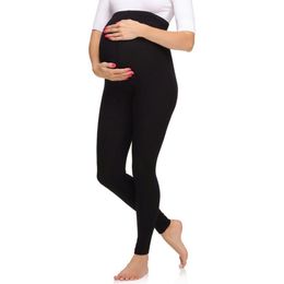 Merry Style Umstandsleggings Damen Lange Umstandsleggings aus Viskose MS10-297 (1-tlg) elastischer Bund