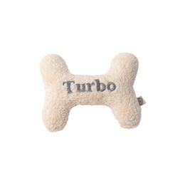 Personalisierter Hundeknochen TEDDY I beige (Farbe: royalblau)