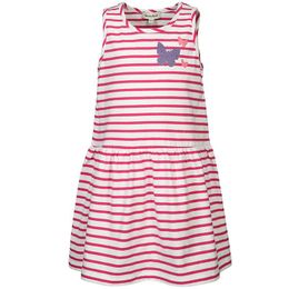 tausendkind collection - Jersey-Kleid GLITZER-SCHMETTERLING gestreift in weiß/pink, Gr.92/98
