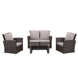 MeXo 4-Sitzer Lounge Set Polyrattan -versch. Ausführungen