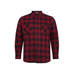 Urban Classics Button Up Shirt male size M Burgundy / Black