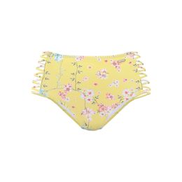 Sunseeker Bikinihose 'Ditsy' Damen Gr&ouml;&szlig;e S gelb / oliv / rosa / wei&szlig;