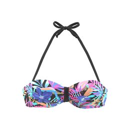Bench Bikinitop Damen Gr&ouml;&szlig;e 80 cyanblau / pflaume / pink / schwarz