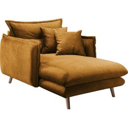 Inosign Loveseat Lazio, moderner Sessel mit einer bequemen Polsterung, 2 Stk. Zierkissen, gelb