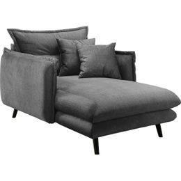 Inosign Loveseat Lazio, moderner Sessel mit einer bequemen Polsterung, 2 Stk. Zierkissen, grau