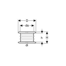 Geberit Rohrschelleneinlegeschale Innendurchmesser 32mm 604702001