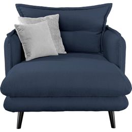 Inosign Loveseat Lazio, moderner Sessel mit einer bequemen Polsterung, 2 Stk. Zierkissen, blau