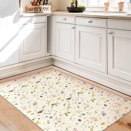 Teppich Wildblumen Aquarell Muster