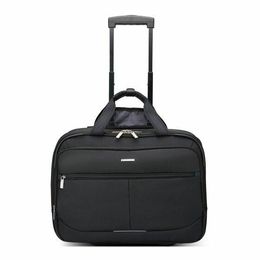 Roncato Easy Office 2.0 2 Rollen Businesstrolley 33 cm Laptopfach nero