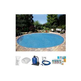 Clear Pool Rundpool Premium Ibiza (Set), inkl. umfangreichem Zubehör in verschiedenenen Größen, weiß
