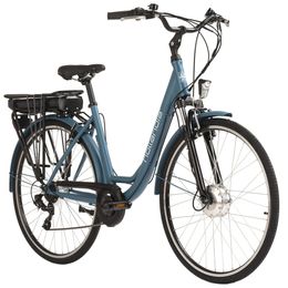 HOLLANDIA E-Citybike Damen Lido 28'' E-Bike blau 250 Watt Li-Ion 36V/13 Ah 7 Gänge