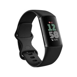 FITBIT Charge 6, Fitness Tracker, S, L, Obsidian