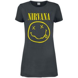Nirvana Amplified Collection - Smiley Kurzes Kleid charcoal in L