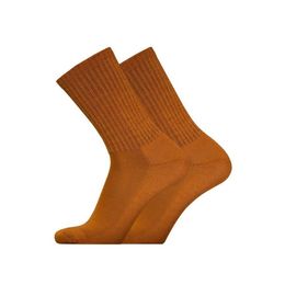 UphillSport Socken MERINO SPORT 2er Pack (2-Paar) in atmungsaktiver Qualität, braun|orange