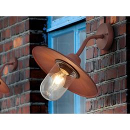 Trio Leuchten - Vintage Außenwandleuchte brenta in Rostoptik, Höhe 32cm
