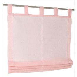 Kutti Raffrollo »Brondby« mit Schlaufen freihängend halbtransparent, Polyester, Schlaufen rosé Obermaterial: 100% Polyester 145 cm