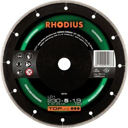 Rhodius LD1, 1 Stück, 230 x 5,0 x 1,9 mm, Diamanttrennscheibe