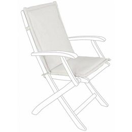 Bizzotto - Kissen für Stuhl und Sessel mit mittlerer Rückenlehne aus wasserabweisendem Polyester 180 gm -Natürliche / Kit mit 2 Stück