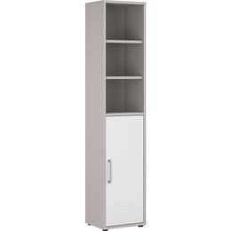 MAJA MÖBEL MAJA MÖBEL Aktenregal »Homebase«, Breite 47, 2 cm grau platingrau - weiß Hochglanz
