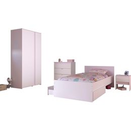 Jugendzimmer-Set Parisot "Pirouette" Schlafzimmermöbel-Sets Gr. B/H: 90 cm x 200 cm, weiß Baby Komplett-Kinderzimmer