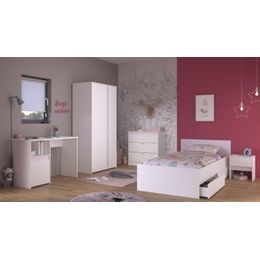 Jugendzimmer-Set Parisot "Pirouette" Schlafzimmermöbel-Sets Gr. B/H: 90 cm x 200 cm, weiß Baby Komplett-Kinderzimmer Bestseller