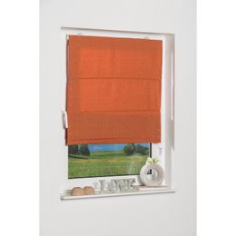 K-home Raffrollo &raquo;Dakar&laquo; mit Klemmtr&auml;ger ohne Bohren im Festma&szlig; terrakotta Obermaterial: 60% Baumwolle, 40% Polyester 150 cm
