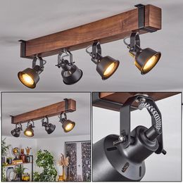 hofstein Safari Deckenleuchte Braun, Schwarz, 4-flammig