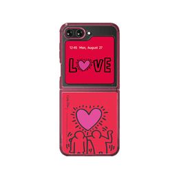 Samsung Slash B Keith Haring Love Eco-Friends, Flip Cover, Samsung, Galaxy Z Flip5, Mehrfarbig