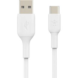 Belkin USB-C/USB-A Kabel PVC, 2m USB-Kabel, USB-C, USB Typ A (200 cm), weiß