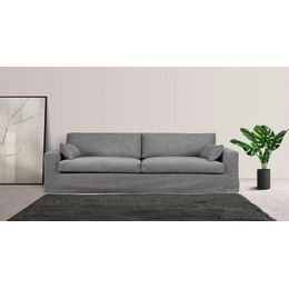 LeGer Home by Lena Gercke Big-Sofa Sölve, mit optischer Husse, weicher Sitzkomfort, grau