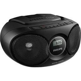 Philips AZ215S Radio (FM-Tuner, 3 W), schwarz