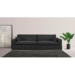 LeGer Home by Lena Gercke Big-Sofa Sölve, mit optischer Husse, weicher Sitzkomfort, schwarz