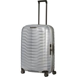 Samsonite Hartschalen-Trolley Proxis, 75 cm, 4 Rollen, Reisekoffer Hartschalenkoffer Aufgabegepäck TSA-Zahlenschloss, silberfarben