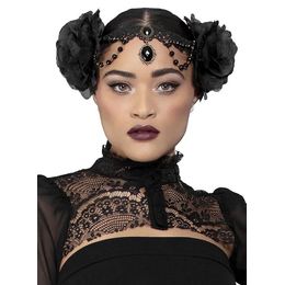 Smiffys Kostüm Black Rose Kopfschmuck
