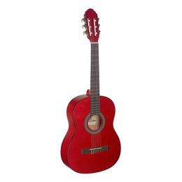 Stagg Konzertgitarre C430 M RED 3/4 Kindergitarre Konzertgitarre rot matt klassische Git...