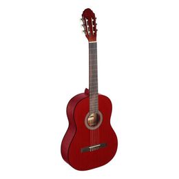 Stagg Konzertgitarre C440 M RED 4/4 Konzertgitarre rot matt klassische Gitarre mit Linde...