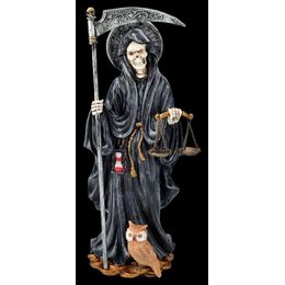 Figuren Shop GmbH Dekofigur Santa Muerte Figur mit Waage schwarz