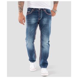 Rock Creek Jeans Comfort Fit dicke N&auml;hte Loose Fit