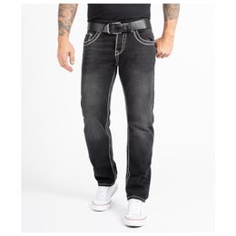 Rock Creek Jeans Comfort Fit dicke N&auml;hte Loose Fit