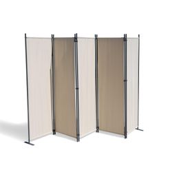 Grasekamp Paravent 5 teilig Beige 268 x 167 cm Raumteiler Trennwand Sichtschutz