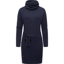 Ragwear Sweatkleid Babett Dress Intl. warmes Winterkleid mit breitem Rollkragen, blau