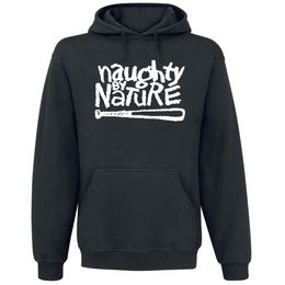 Naughty by Nature Classic Logo Kapuzenpullover schwarz in L