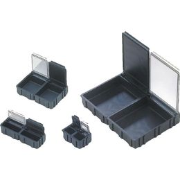 Wetec - 10 Stück SMD-Klappbox, esd, 68 x 57 x 15 mm, maxi, transparent