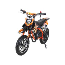 Actionbikes Motors Kinder-Crossbike Gepard, Benzin-Kindermotorrad, 2-Takt-Motor, 49 ccm, ab 5 Jahren, Tuning-Kupplung (Orange)