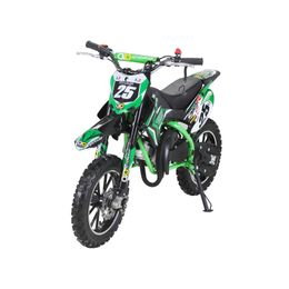 Actionbikes Motors Kinder-Crossbike Gepard, Benzin-Kindermotorrad, 2-Takt-Motor, 49 ccm, ab 5 Jahren, Tuning-Kupplung (Grün)