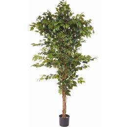 Kunstpflanze Ficus Benjamini Grünpflanze, Creativ green, Höhe 150 cm, grün